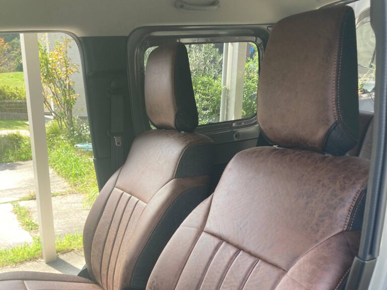 【装着写真】ムーヴキャンバス IXUS レザリーデニム シートカバー [品番:DH2-211-01] - シートカバーブランド IXUS（イクサス）